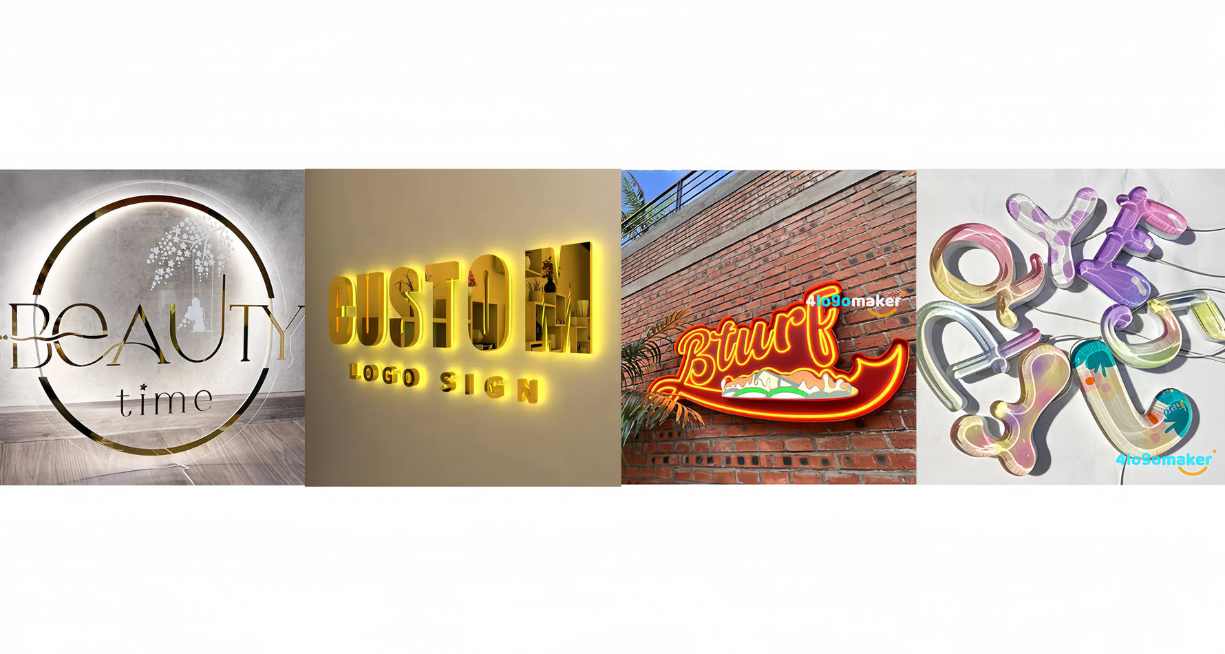 Custom Backlit Sign LED Neon Light | 3D Logo Signs Light 4logomaker