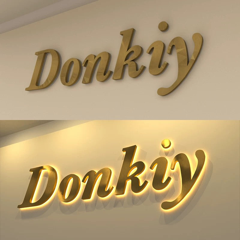 Best Custom 3D Neon Signs Metal Gold Silver Neon Light 20% Down Now ...
