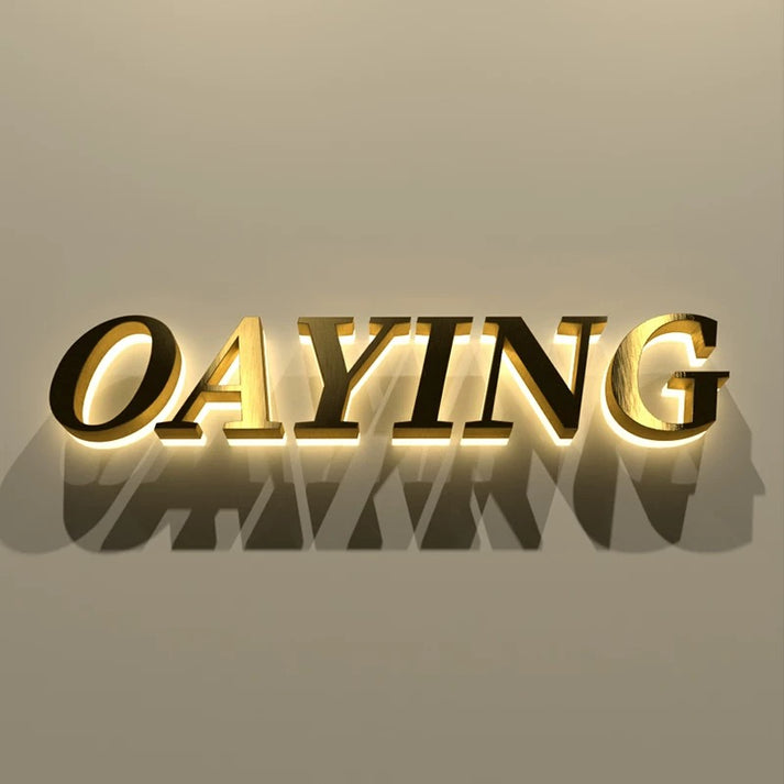 Best Custom 3D Neon Signs Metal Gold Silver Neon Light 20% Down Now ...